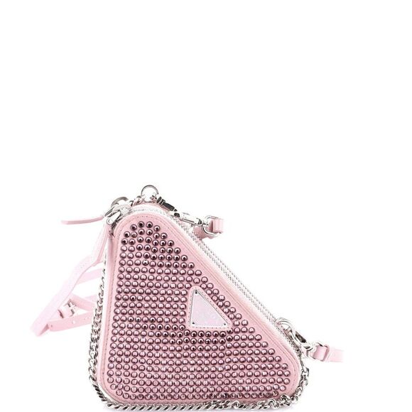Prada | Bags | Prada Triangle Double Pouch Crossbody Crystal ...